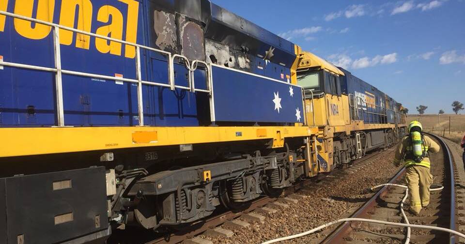Freight train fire causes significant damage to locomotive near Harden ...